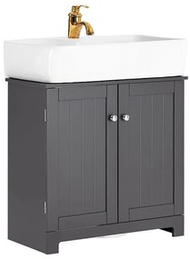 Sobuy SoBuy BZR18-II-DG Skříňka pod umyvadlo Koupelnová skříňka Koupelnový nábytek Tmavě šedá 60x60x30cm