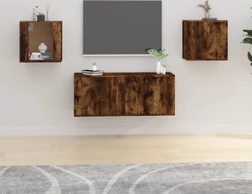 vidaXL Nástěnné TV skříňky 2 ks 40 x 34,5 x 40 cm [816643] Barva: kouřový dub