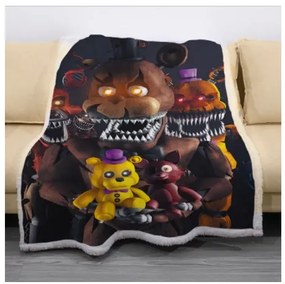 Plyšová deka s 3D potiskem Five Nights at Freddys Variace: 19, Velikost: 130 x 150 cm