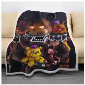 Plyšová deka s 3D potiskem Five Nights at Freddys Variace: 19, Velikost: 150 x 200 cm