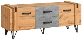 Casarredo - Komfort nábytek Televizní stolek LODINE 07, 2D2S dub wotan/beton