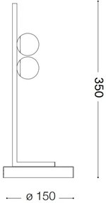 Ideal Lux - LED Stolní lampa PING PONG 2xLED/3W/230V CRI 90 mosaz