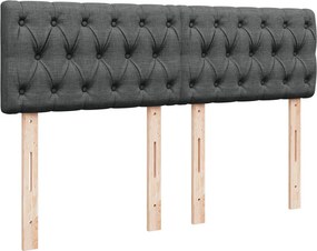 Box spring postel s matrací tmavě šedý 140 x 190 cm textil 3288191