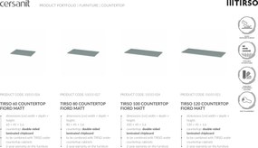 Cersanit Tirso, deska na koupelnovou skříňku 1200x450x18 mm, zelená matná, S1015-021