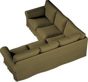 Potah na pohovku IKEA  Ektorp rohová barva zelená látka pletený vzor