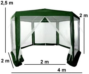 Bestent Zahradní altán 2x2x2m s moskevkou Green