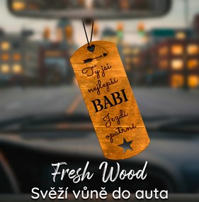 Ahome CZ Dřevěná vůně do auta –  Pro babičky
