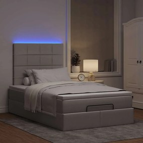 Osmanský rám postele s matrací taupe 120x200cm textil 3314000