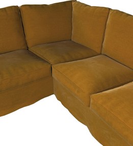 Potah na pohovku IKEA  Ektorp rohová barva žlutá látka lesklé, sametová