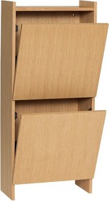 Výklopný botník v dekoru dubu v přírodní barvě 50x110x24 cm Forma – Hübsch
