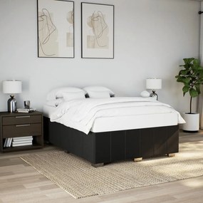 Rám postele bez matrace černý 140 x 200 cm textil 3284841