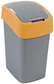 CURVER FLIP BIN 25L Odpadkový koš 47 x 26 x 34 cm stříbrná/žlutá 02171-535