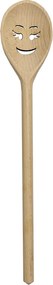 AMADEA Dřevěná vařečka s obličejem, masivní dřevo, délka 30 cm