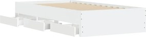 Rám postele se zásuvkami bílý 90 x 190 cm kompozitní dřevo 3207322