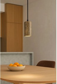 Šedé závěsné svítidlo s kamenným stínidlem ø 6,5 cm Selma – Opviq lights