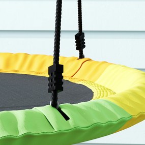 Hnízdní houpačka Výškově nastavitelná závěsná houpačka do 300 kg s nastavitelnými lany 100 x 100 x 180 cm Vícebarevné provedení