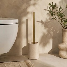 Béžová WC štětka z polyresinu Oria – douceur d'intérieur