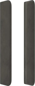 Čelo postele typu ušák tmavě šedé 83x16x118/128 cm samet 3119611