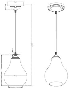 Stropní lampa Jasmin 303700104, mosazná