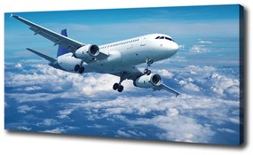 Wallmuralia Foto-obraz canvas do obýváku Letadlo v oblacích 100x50