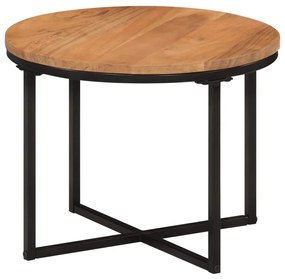 Konferenční stolek 45x45x35 cm masivní akáciové dřevo a železo - Default Title