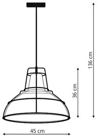 industriální světlo nad stůl DRITTO
