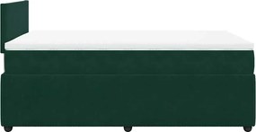 Box spring postel s matrací tmavě zelená 120 x 200 cm samet 3290007