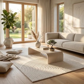 Krémový koberec 160x230 cm Whirl – ESTE