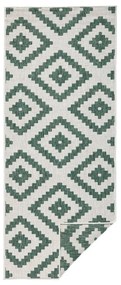 Zeleno-krémový venkovní koberec NORTHRUGS Malta, 80 x 250 cm