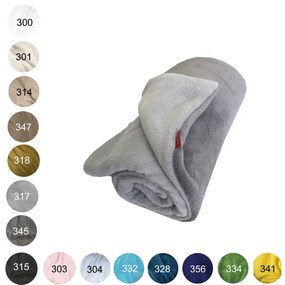 Mikroplyšová deka/ přehoz - šedá střední - MIX barev a velikostí Barva: 345 - šedá střední, Rozměr mix: 150x200 cm