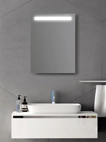 AMIRRO Zrcadlo na zeď chodbu do pokoje ložnice předsíně koupelny LUNA LED - 60 x 80 cm s LED podsvíceným pruhem 901-022