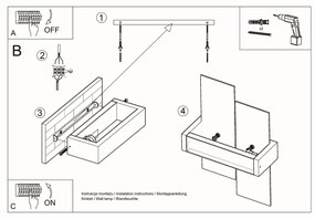 Nástěnné svítidlo Feniks, 1x mléčné skleněné stínítko, dřevo v bílé barvě