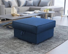 Taburet SMART COSARO XL s úložným prostorem 71x71 cm, tmavě modrý