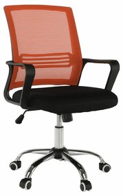 Tempo Kondela Kancelářská židle APOLO NEW, síťovina oranžová/látka čená