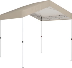Outsunny skládací altán 2,4 x 2,4 m Pop-up UPF50+ centrální uzávěr nastavitelné výšky cestovní taška pytle na písek béžová