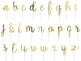Zlatá písmena na dort abeceda