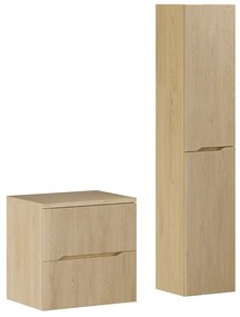 Koupelnová sestava Nordic s deskou a skříňkami 60 cm dub cremona