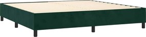 Box spring postel s matrací tmavě zelená 200x200 cm samet 3132882