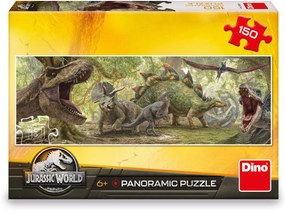 DINO Puzzle panoramatické 150 dílků Jurský Svět 66x23cm skládačka dn393363
