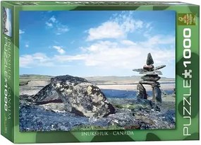 EUROGRAPHICS Puzzle Inukshuk, Kanada / 1000 dílků / 67,6 x 48,9 cm