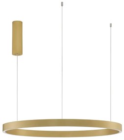 OnaDnes -20% Zlaté kovové závěsné LED světlo Nova Luce Elowen 80 cm