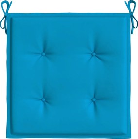 Podušky na zahradní židli 4 ks modré 50x50x3 cm látka oxford 314046