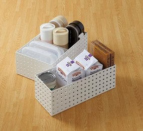 CONFORTIME Úložný box do šuplíku rovný, stohovatelný, BRICK, D - 27x14x12cm