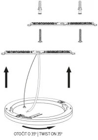 Podhledové/přisazené svítidlo Panlux ADAPT CCT 3000-4000-6000K 30W průměr 330mm PN21400003