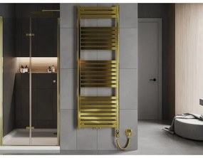 Mexen Uran, elektrické topné těleso 1800x600 mm + topná tyč 900 W, zlatá lesklá, W105-1800-600-2900-50