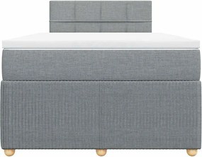 Box spring postel s matrací světle šedá 120x190 cm textil 3287395