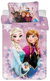 Bavlněné dětské povlečení do postýlky 100x135 cm Frozen "Purple" – Jerry Fabrics