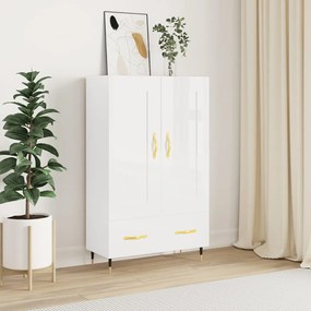 Skříň highboard lesklá bílá 69,5 x 31 x 115 cm kompozitní dřevo - Default Title