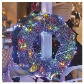 Vánoční LED řetěz Nanos zelený s časovačem 15 m barevné světlo
