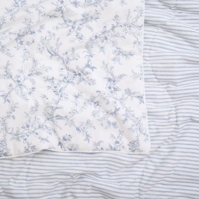 SCANquilt přikrývka CLIMA COOL - chladivá lehká - hřejivost Sq 1, kytička+proužek 140 x 200 cm